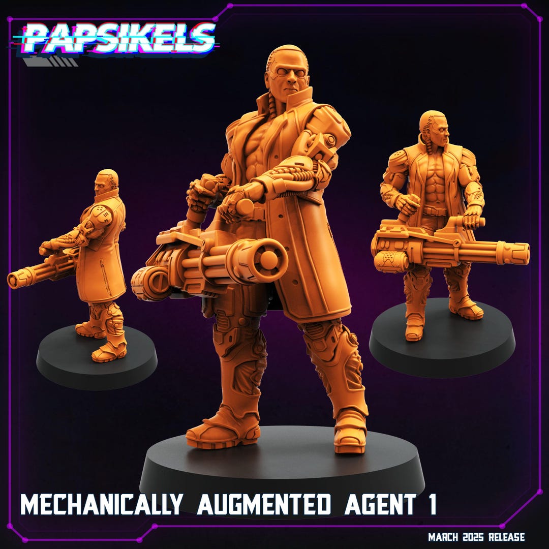 Mechanically Augmented Agent 32mm Scale on 25mm Base by Papsikels Great ...