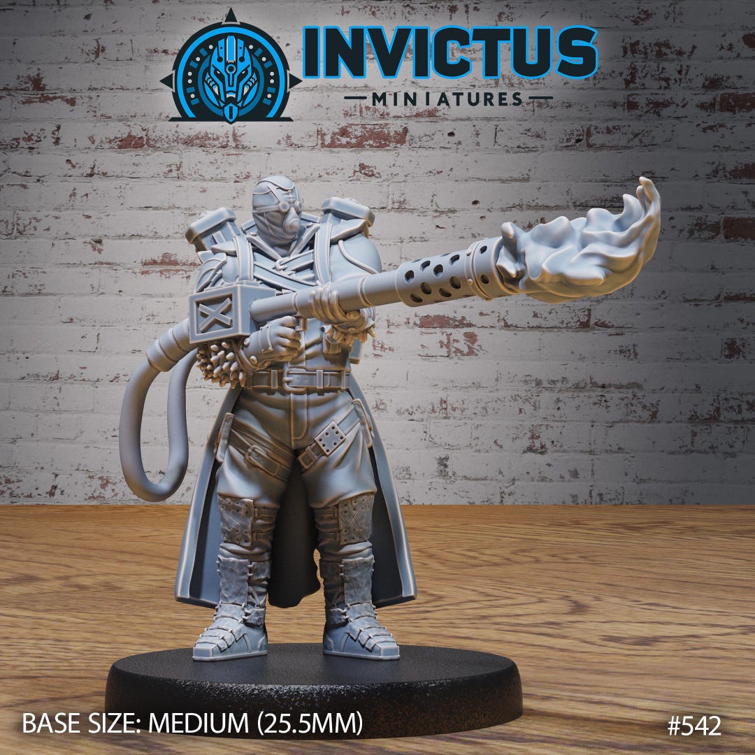 Pyro Trooper- Genesis War by Invictus Miniatures Great for Cyberpunk ...