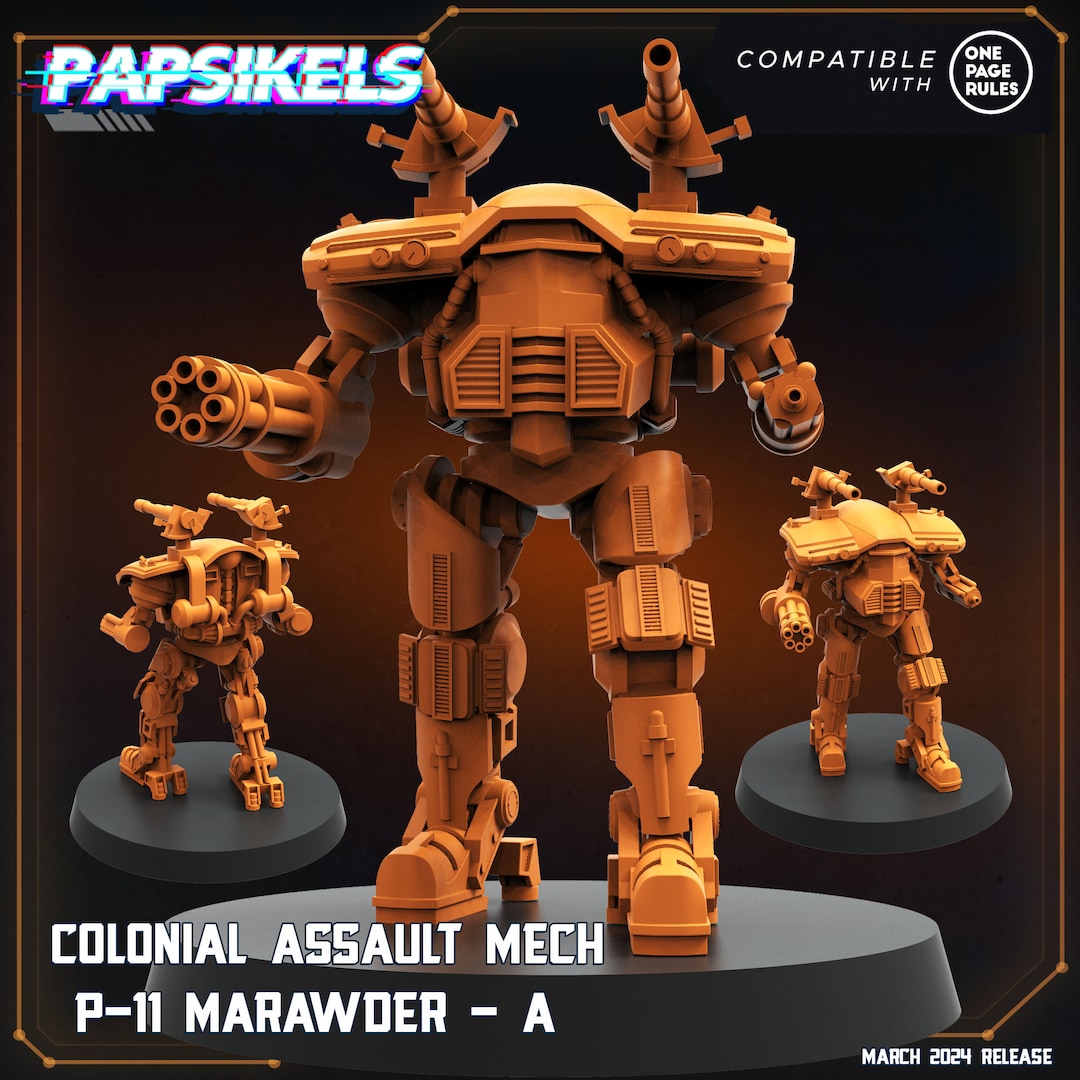 Colonial Assault Mech P-11 Marawder by Papsikels Great for Cyberpunk ...