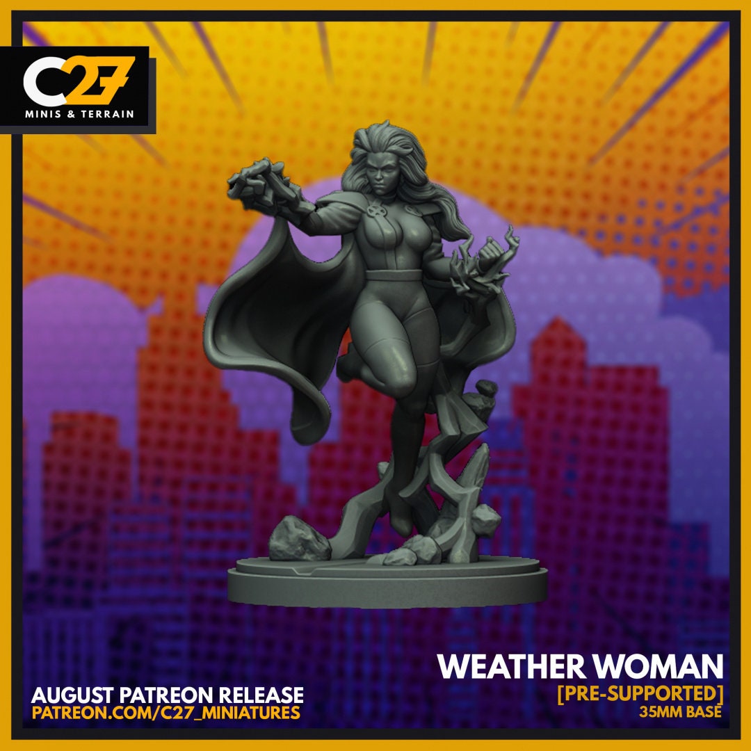 Weather Woman by C27 Miniatures Great for Crisis Protocol, Superhero ...