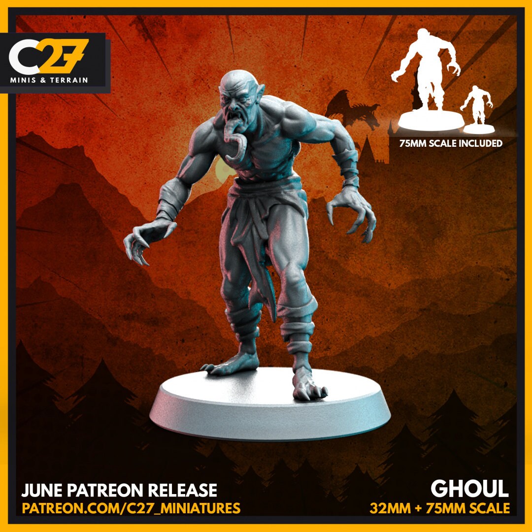 Ghoul by C27 Miniatures Great for Crisis Protocol, Superhero Rpgs, and ...