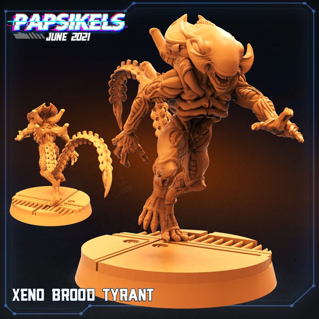 Xeno Brood Tyrant by Papsikels Great for Cyberpunk, Shadowrun ...