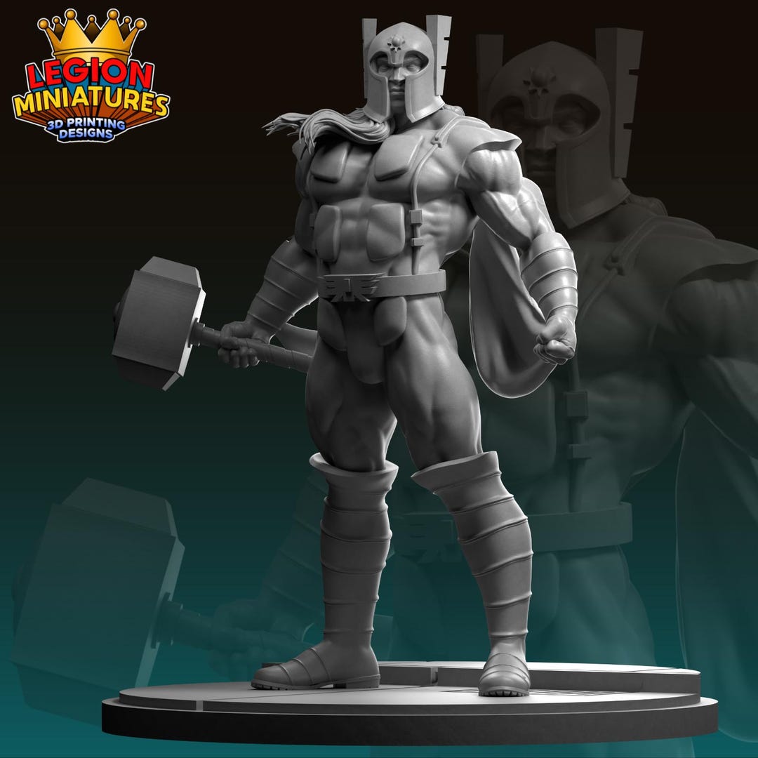 Hammer Dude by Legion Miniatures Great for Display, Superhero Rpgs, and ...