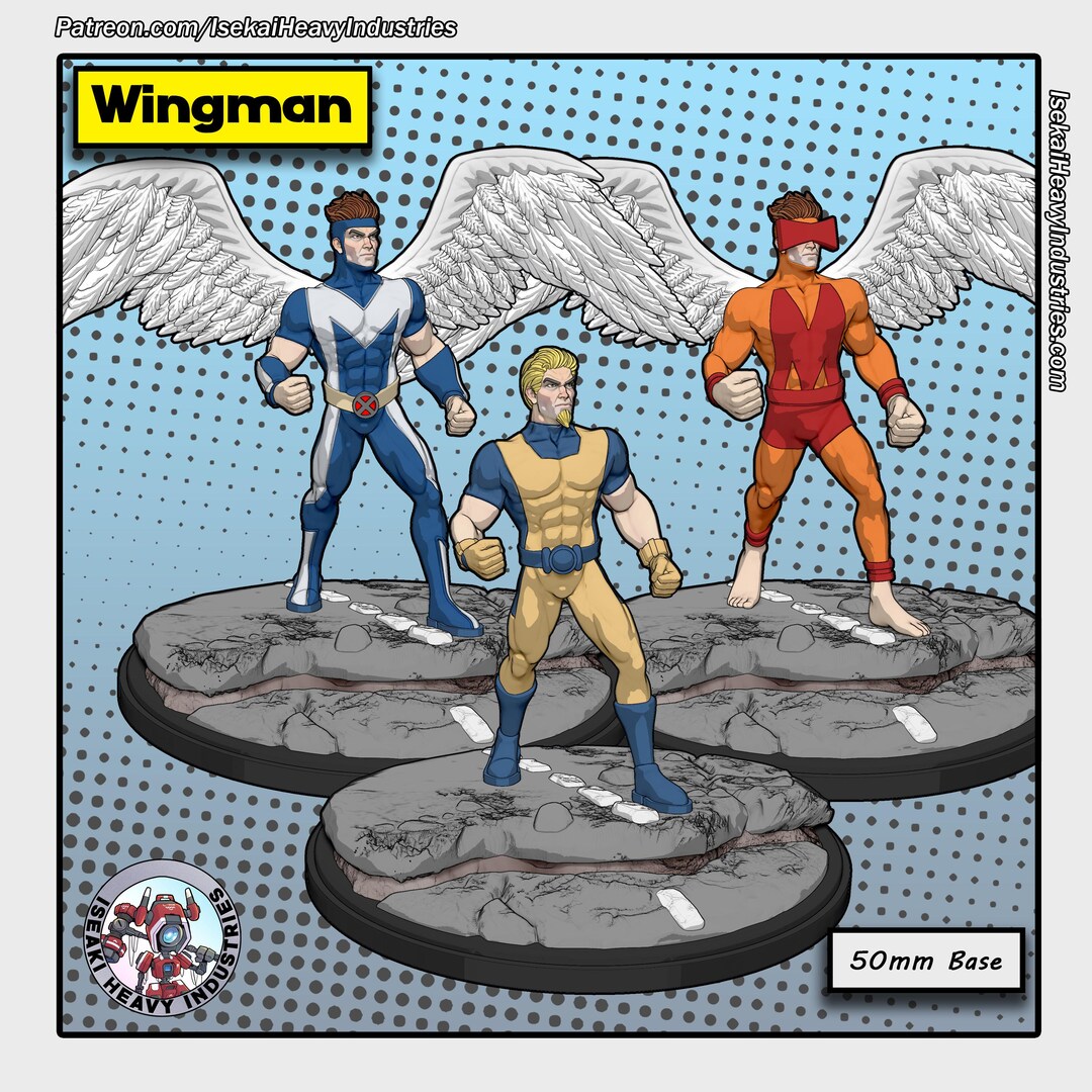 Wingman 40mm Scale on 50mm Base by Isekai Heavy Industries Great for ...