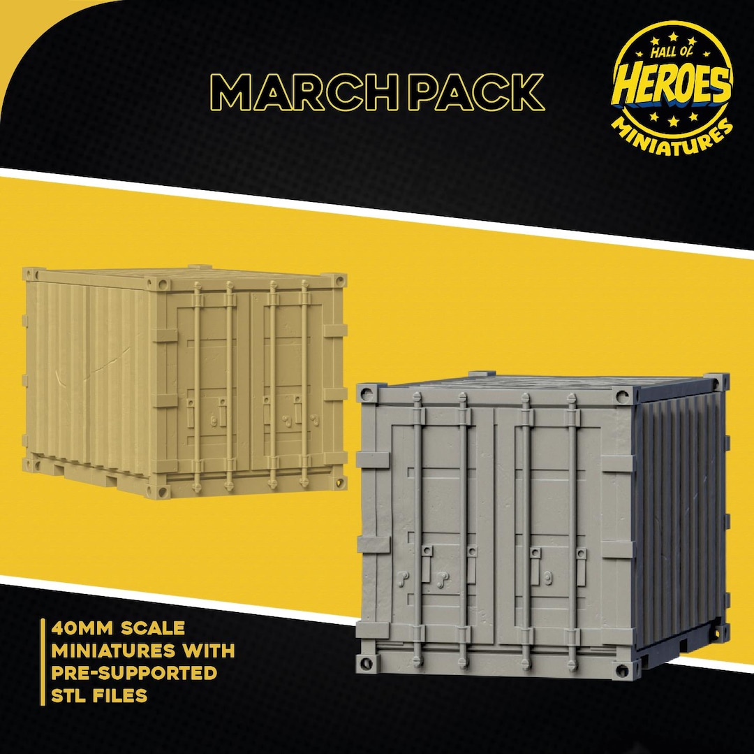Container 40mm Scale by Hall of Heroes Miniatures Great for Crisis ...