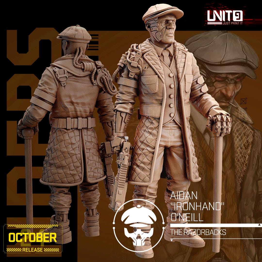 Aidan "ironhand" O'neill -the Razorbacks - Unit From Unit 9 Great for ...