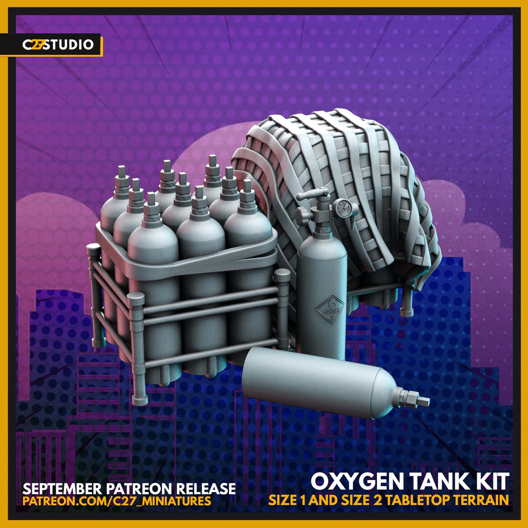 Oxygen Tanks by C27 Miniatures Great for Crisis Protocol, Superhero ...