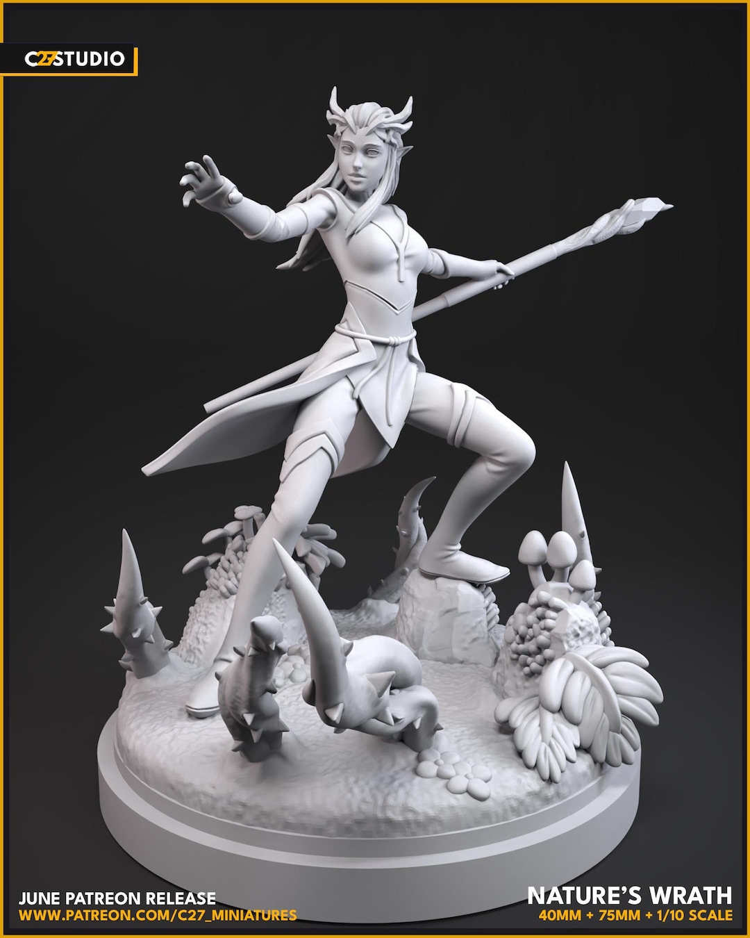Nature's Wrath 40mm on 35mm Base by C27 Miniatures Great for Crisis ...