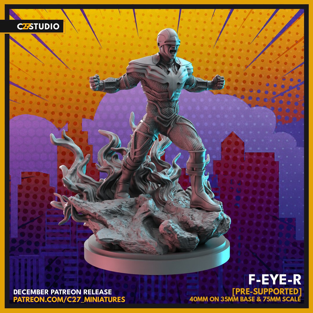 F-eye-r by C27 Miniatures Great for Crisis Protocol, Superhero Rpgs ...