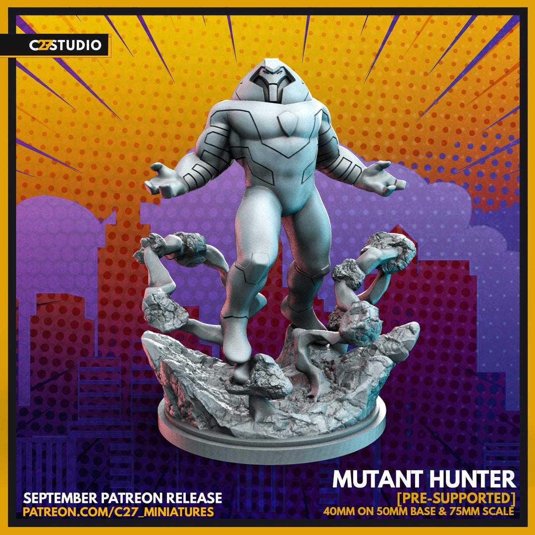 Mutant Hunter by C27 Miniatures Great for Crisis Protocol, Superhero ...