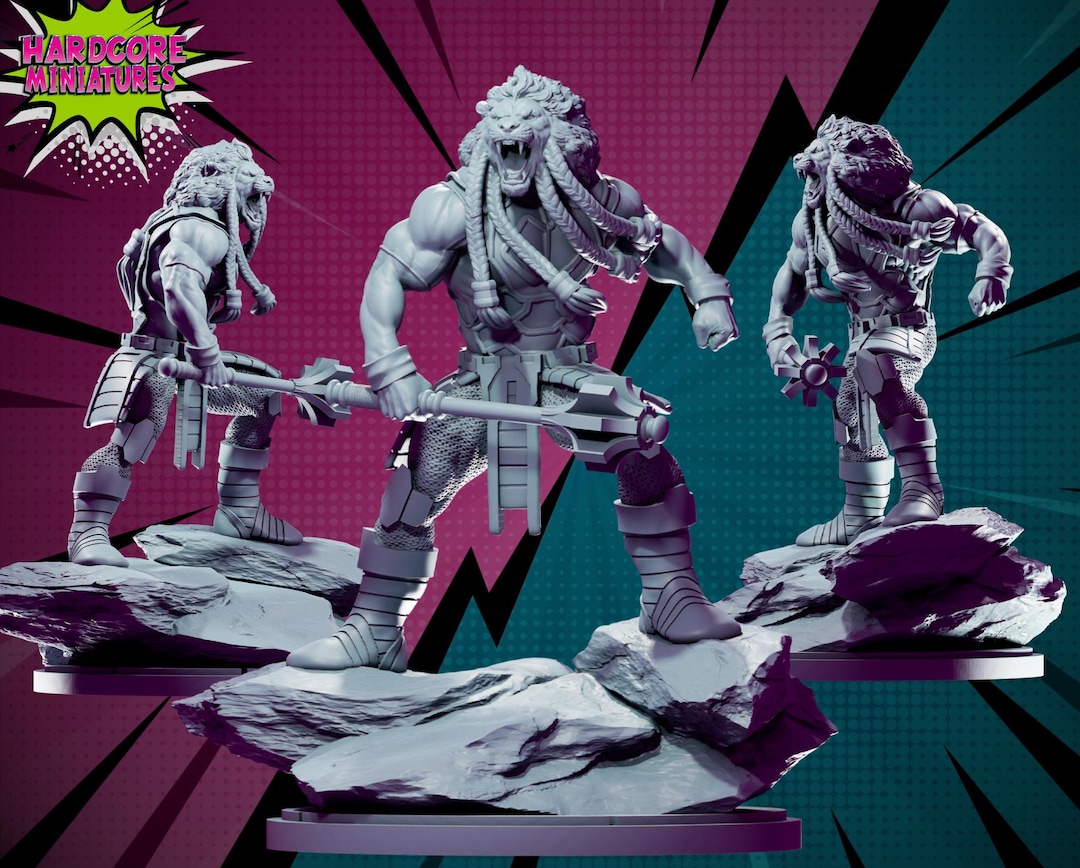 Combat Cat by Hardcore Miniatures Great for Display, Superhero Rpgs ...