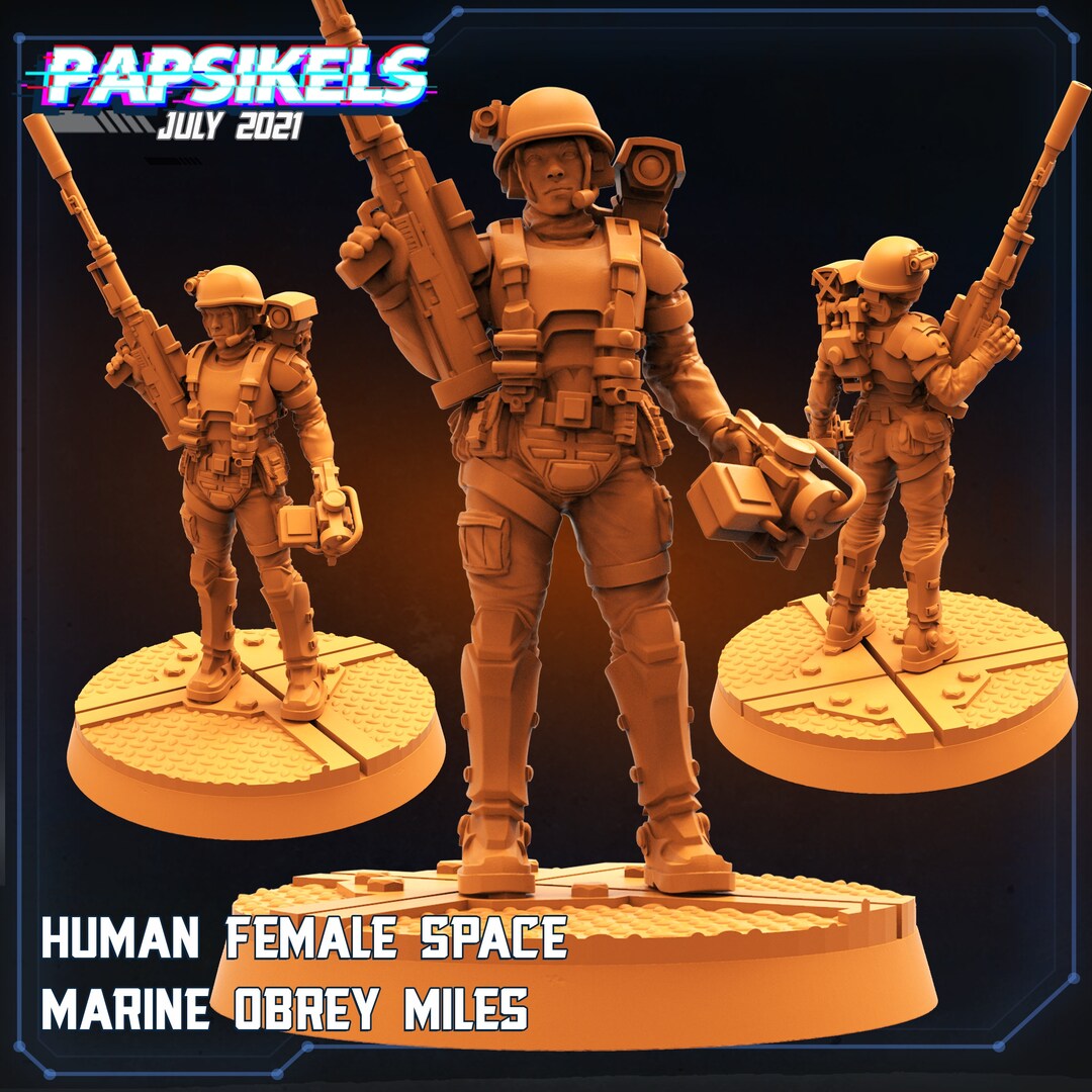 Human Female Space Marine Obrey Miles by Papsikels Great for Cyberpunk ...