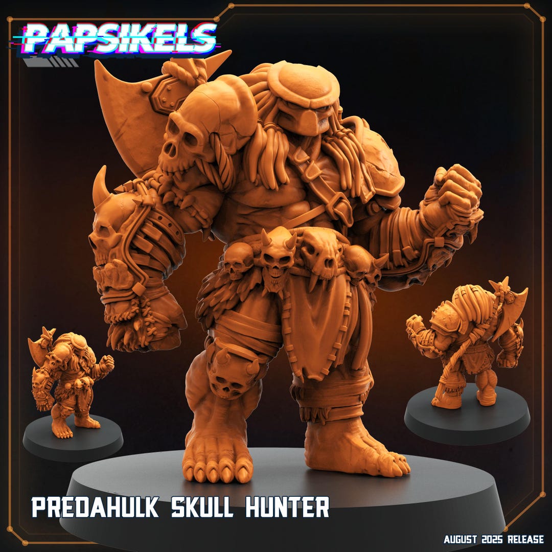 Predahulk Skull Hunter 32mm Scale on 50mm Base by Papsikels Great for ...