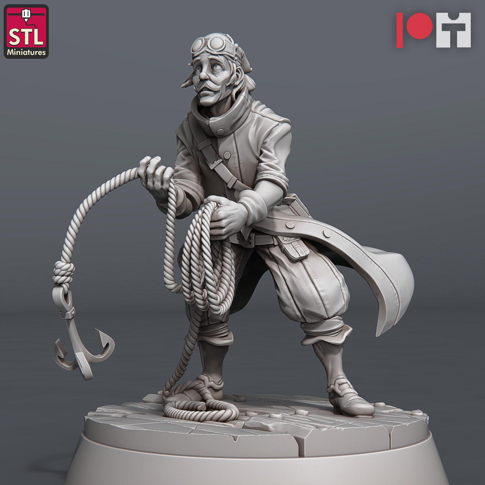Airship Crew From STL Miniatures Great for D&D, Pathfinder, Torg, and ...
