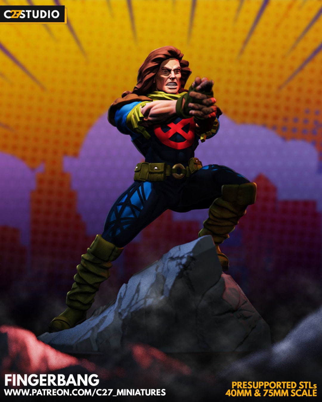 Fingerbang by C27 Miniatures Great for Crisis Protocol, Superhero Rpgs, and Other Sci-fi ...