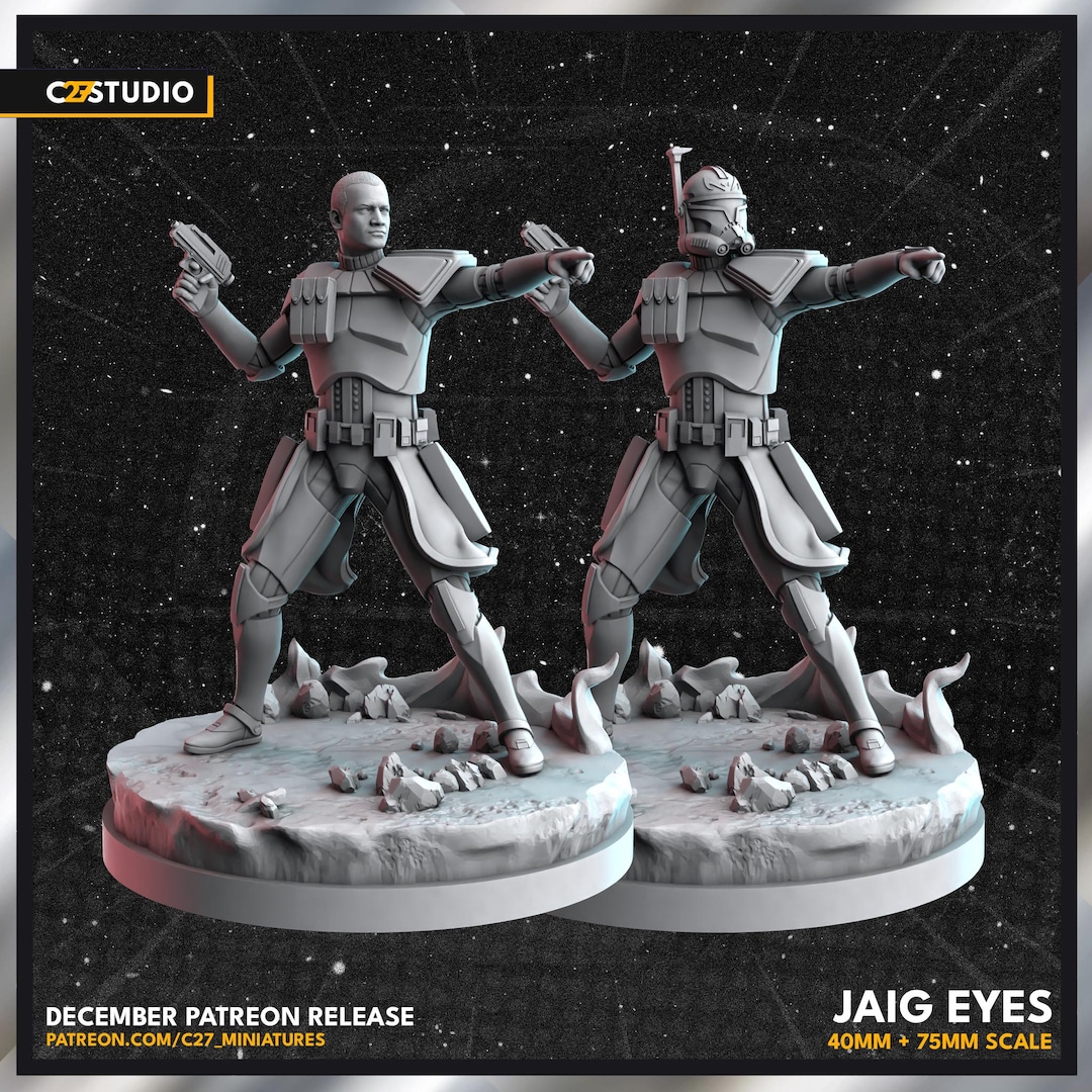Jaig Eyes 40mm on 40mm Base by C27 Miniatures Great for Crisis Protocol ...