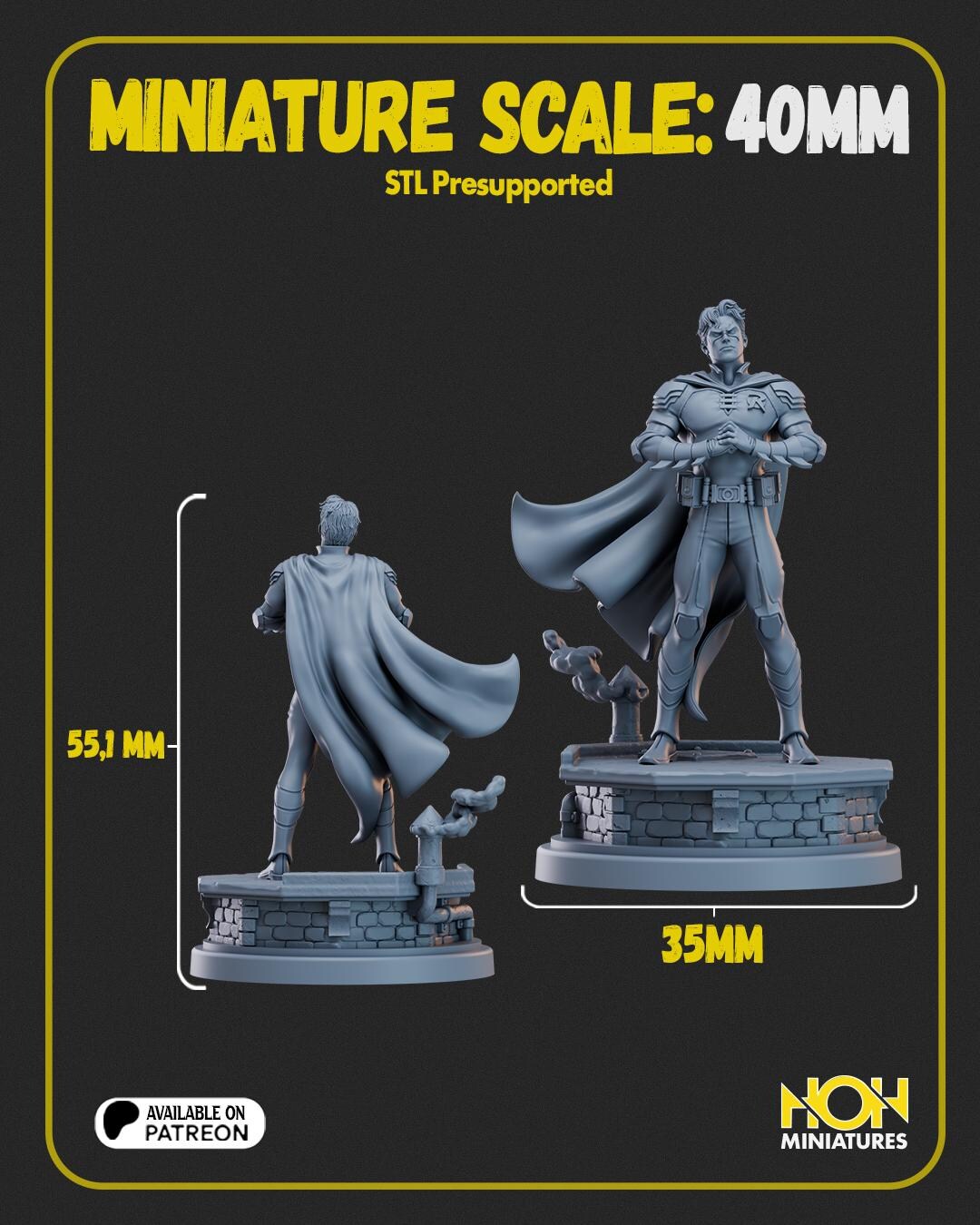 Tactical Prodigy 40mm Scale on 35mm Base by Hall of Heroes, Great for ...