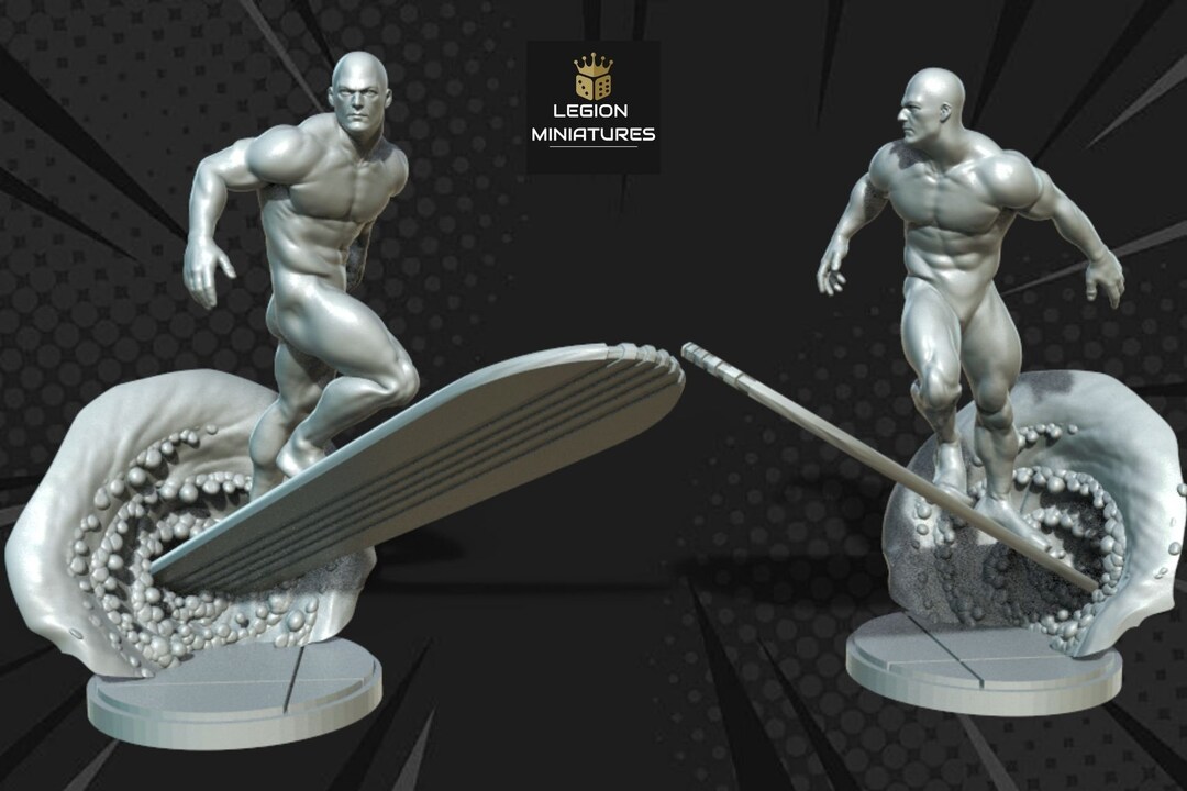 Silver Surfer by Legion Miniatures Great for Display, Superhero Rpgs ...