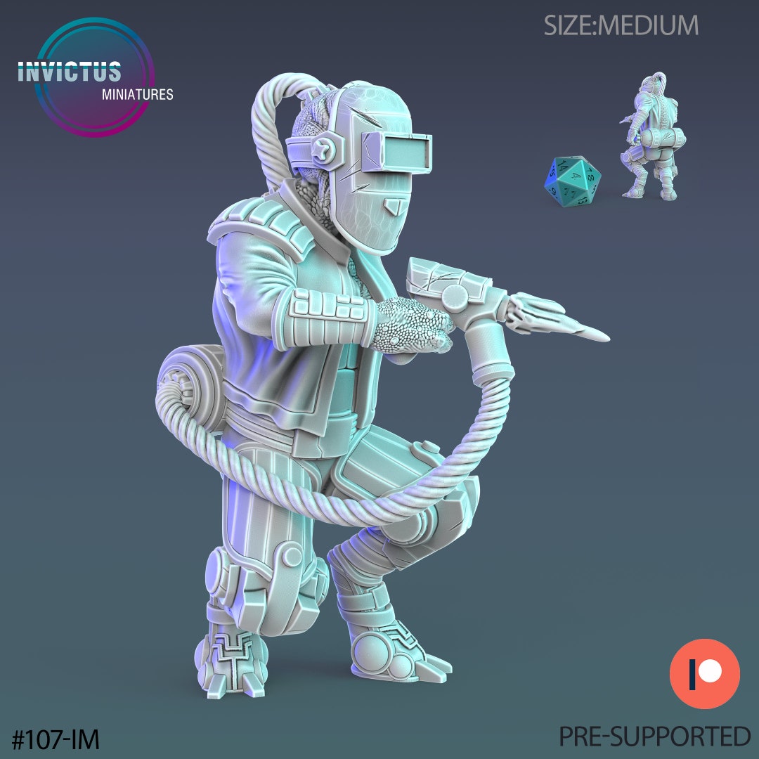 Red Planet Alien Worker Welder by Invictus Miniatures Great for ...