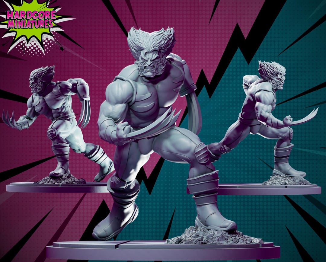 Clawman by Hardcore Miniatures Great for Display, Superhero Rpgs, and ...