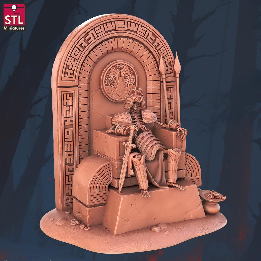 Atlante Throne From STL Miniatures Great for D&D, Pathfinder, Torg, and ...