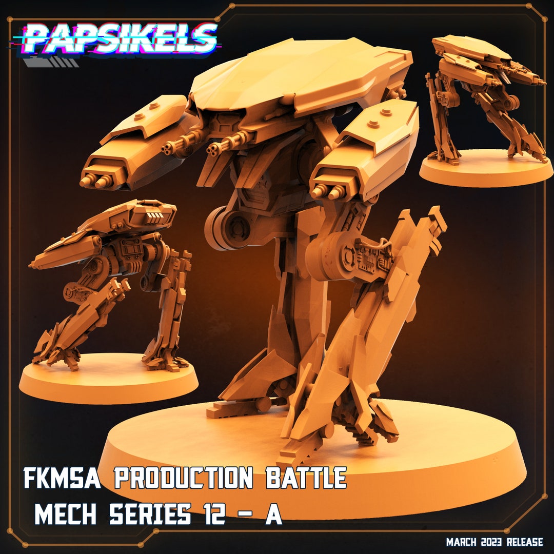FKMSA Production Battle Mech Series 12 by Papsikels Great for Cyberpunk ...