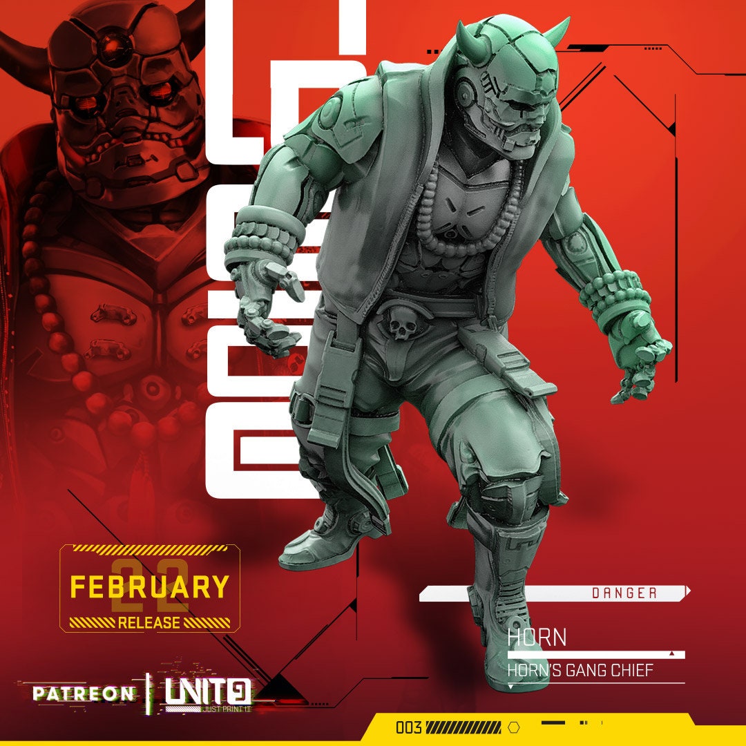 Horns - Horns Gang Chief From Unit 9 Great for Cyberpunk, Human ...