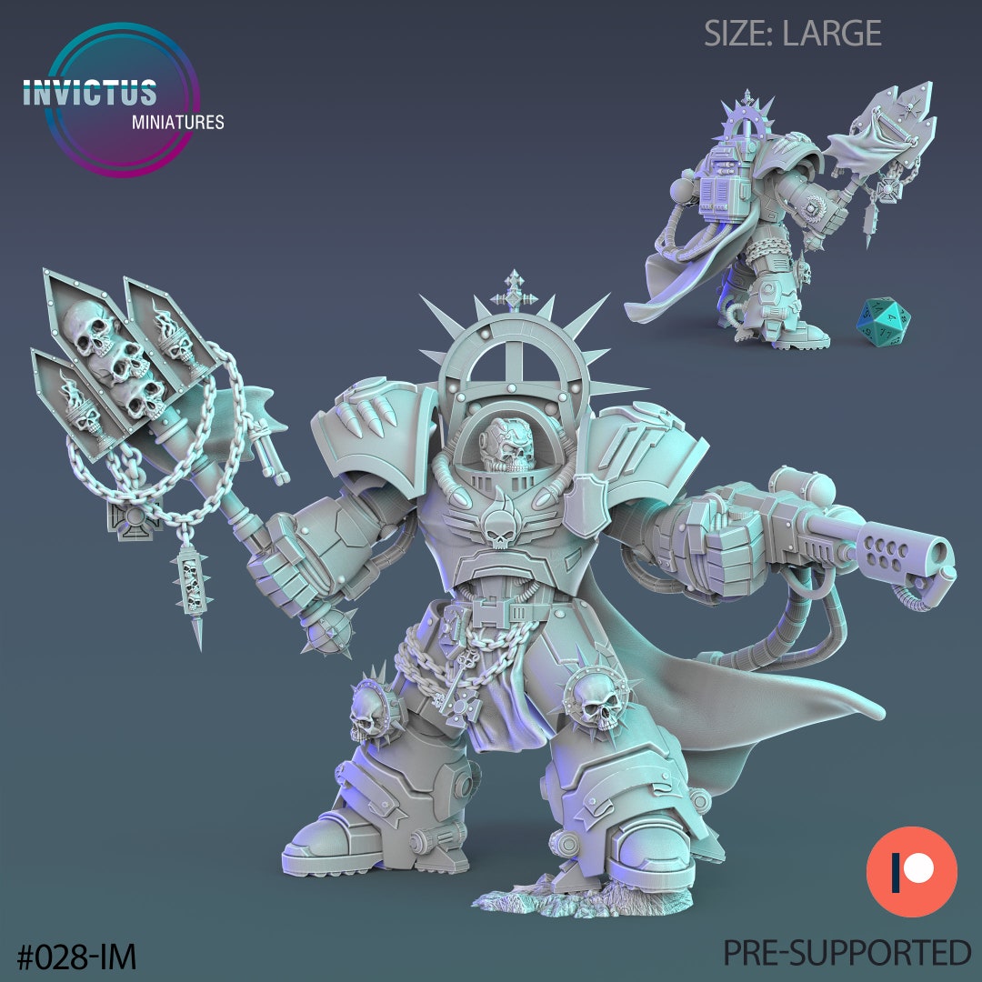 Skeleton Squad Officer Flamethrower by Invictus Miniatures Great for ...