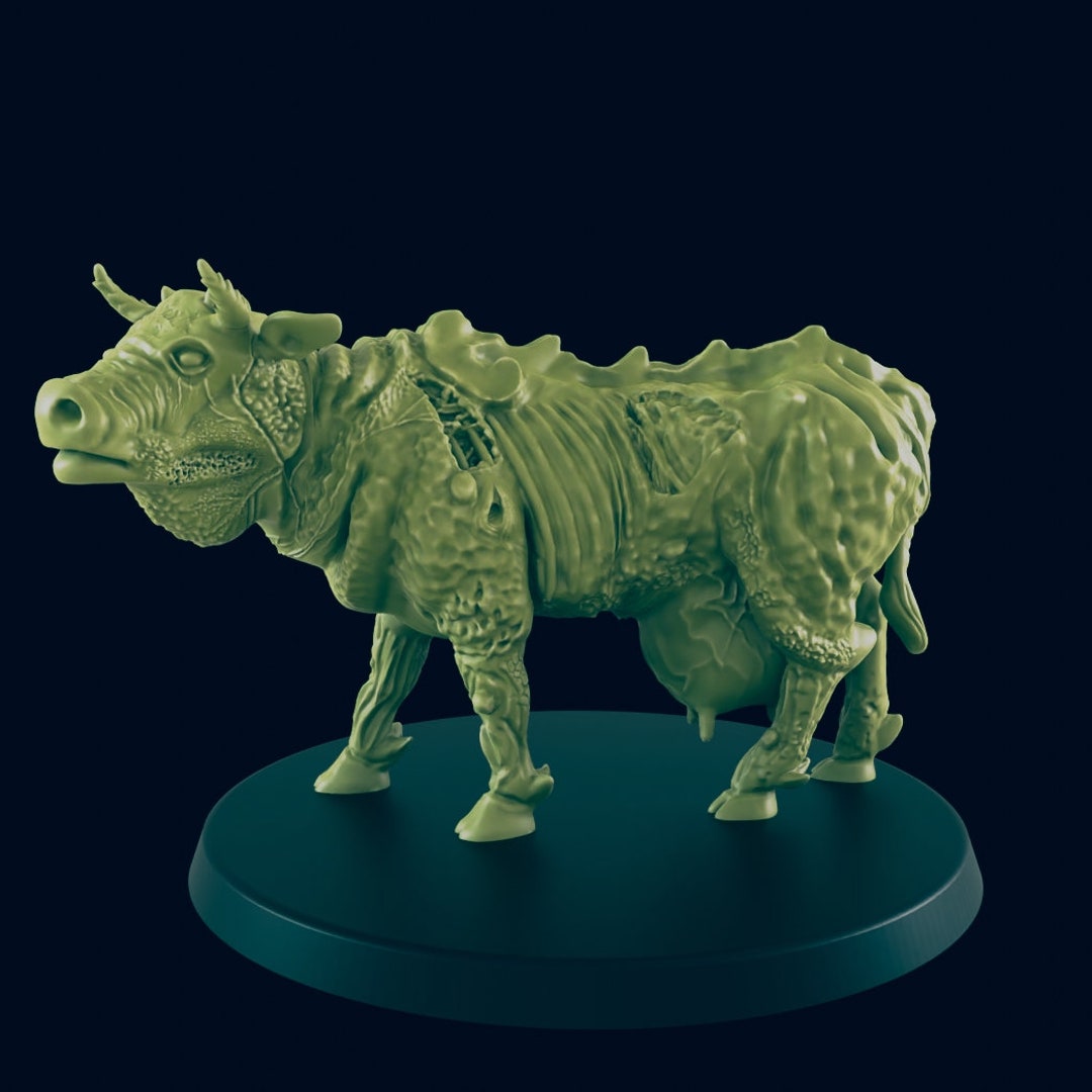 Mutated Cow by EC3D Designs, Great for Cyberpunk, Shadowrun, Stargrave ...