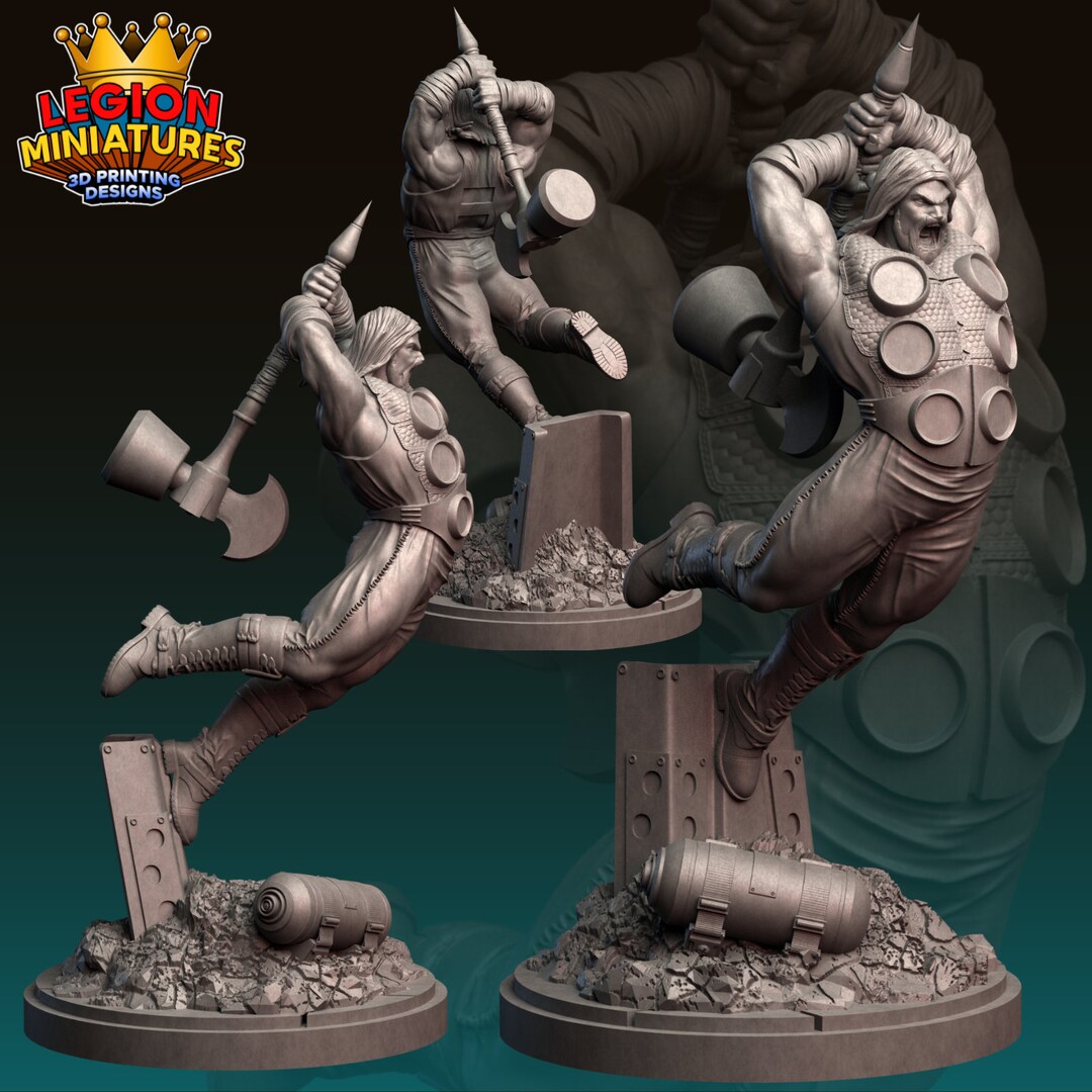 Ultimate Hammerman Legion Miniatures Great for Display, Superhero Rpgs ...
