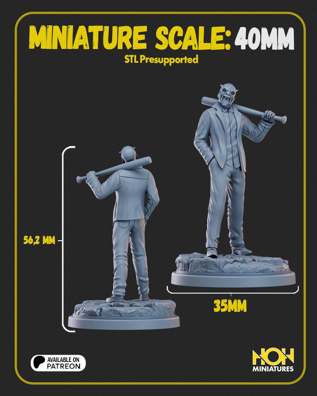 Masked Enforcer 40mm Scale on 35mm Base by Hall of Heroes, Great for ...