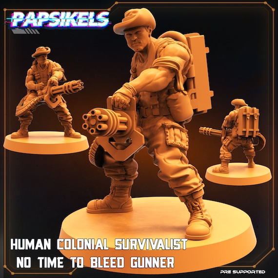 Human Colonial Survivalist No Time to Bleed Gunner by - Etsy