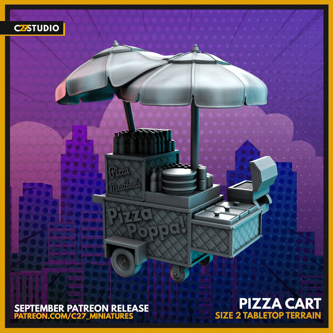 Pizza Cart by C27 Miniatures Great for Crisis Protocol, Superhero Rpgs ...