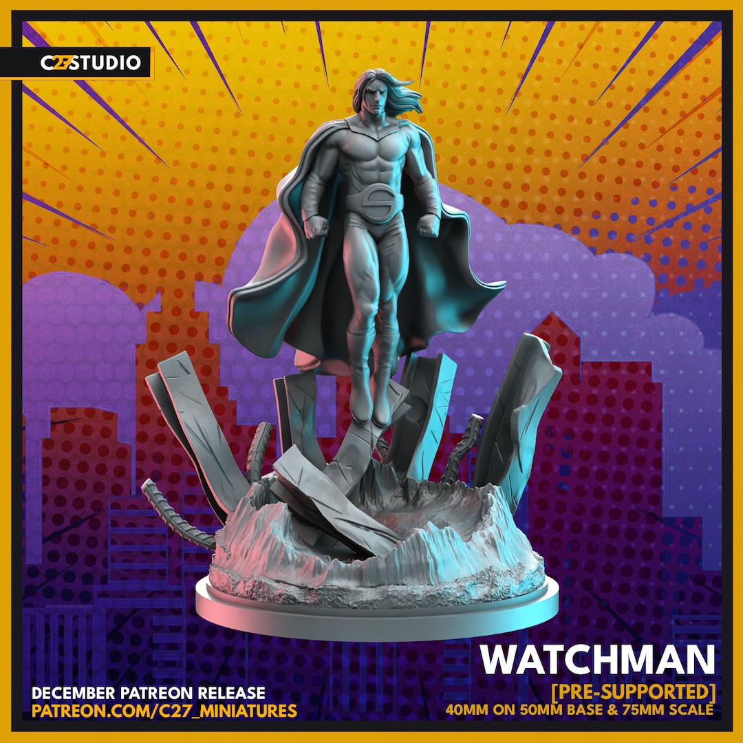 Watchman by C27 Miniatures Great for Crisis Protocol, Superhero Rpgs ...