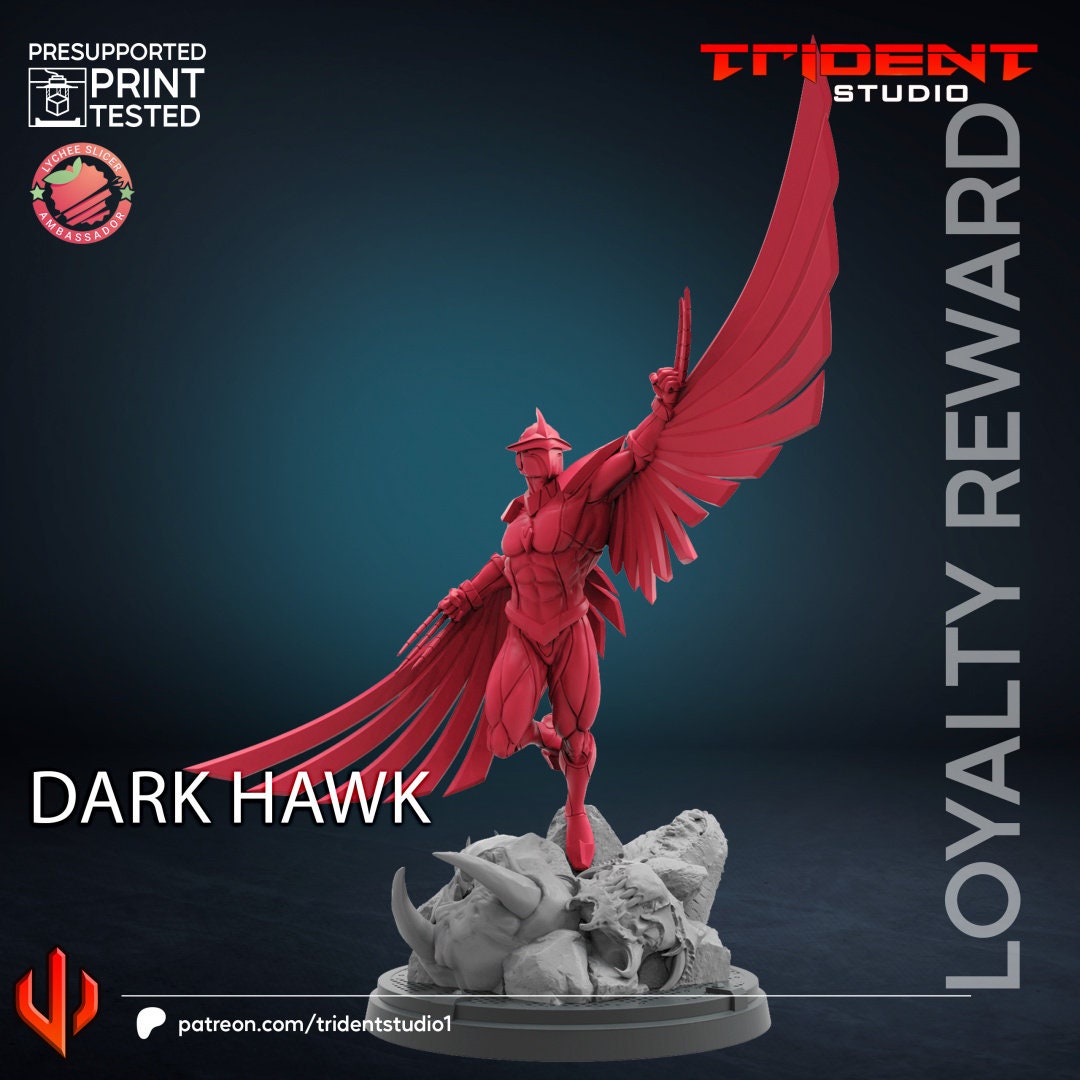 Black Hawk From Trident Studios Great for Crisis Protocol, Superhero ...