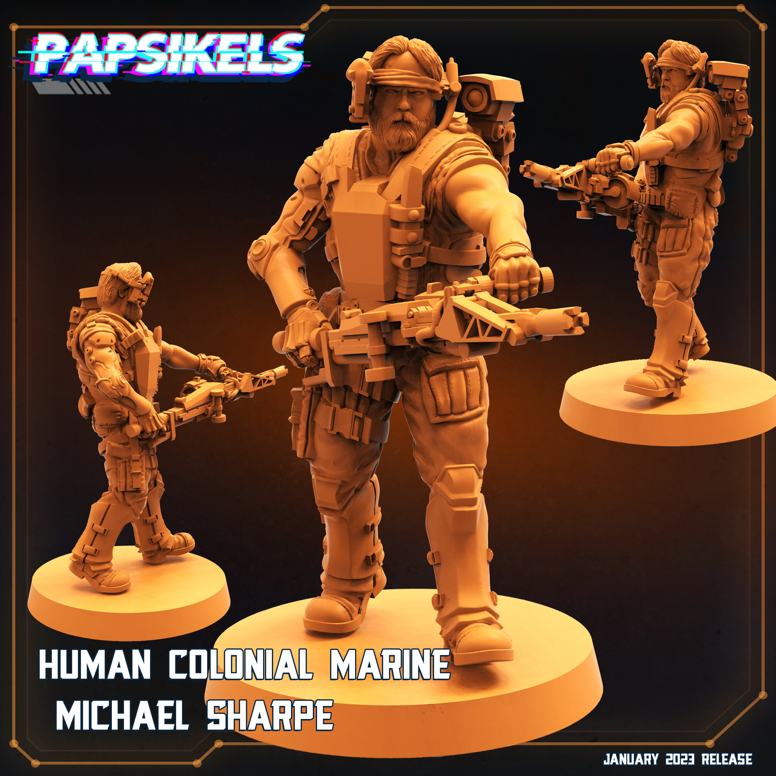 Human Colonial Marine Michael Sharpe by Papsikels Great for Cyberpunk ...