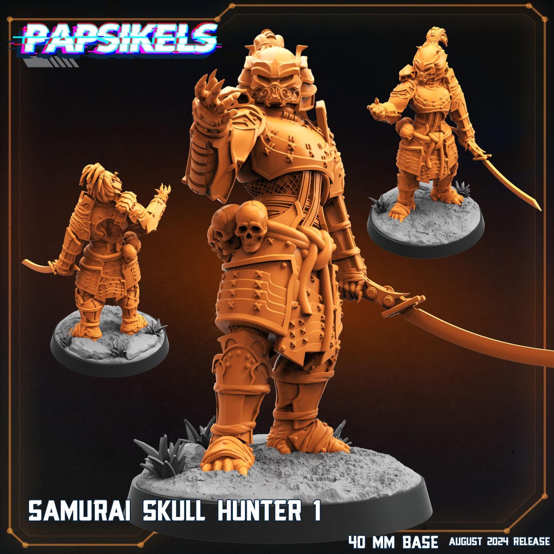 Samurai Skull Hunter by Papsikels Great for Cyberpunk, Shadowrun, and ...