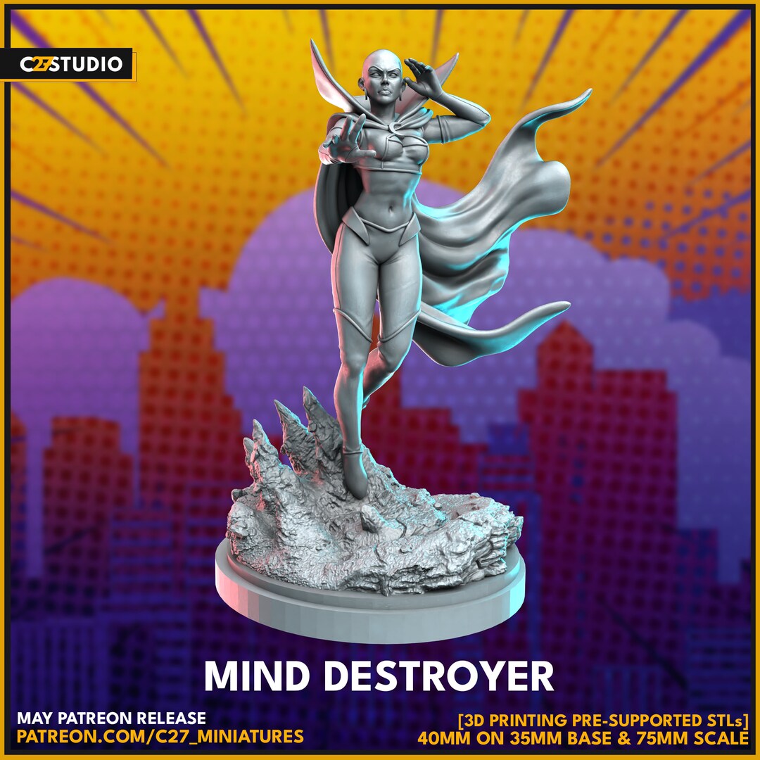 Mind Destroyer by C27 Miniatures Great for Crisis Protocol, Superhero Rpgs, and Other Sci-fi ...