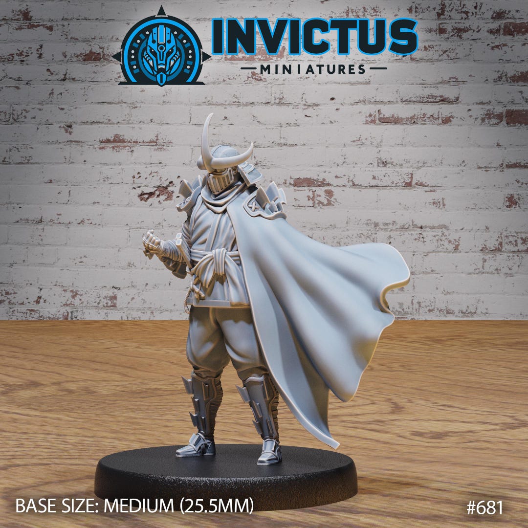 Samurai Leader - Space Ninjas Attack - by Invictus Miniatures Great for ...