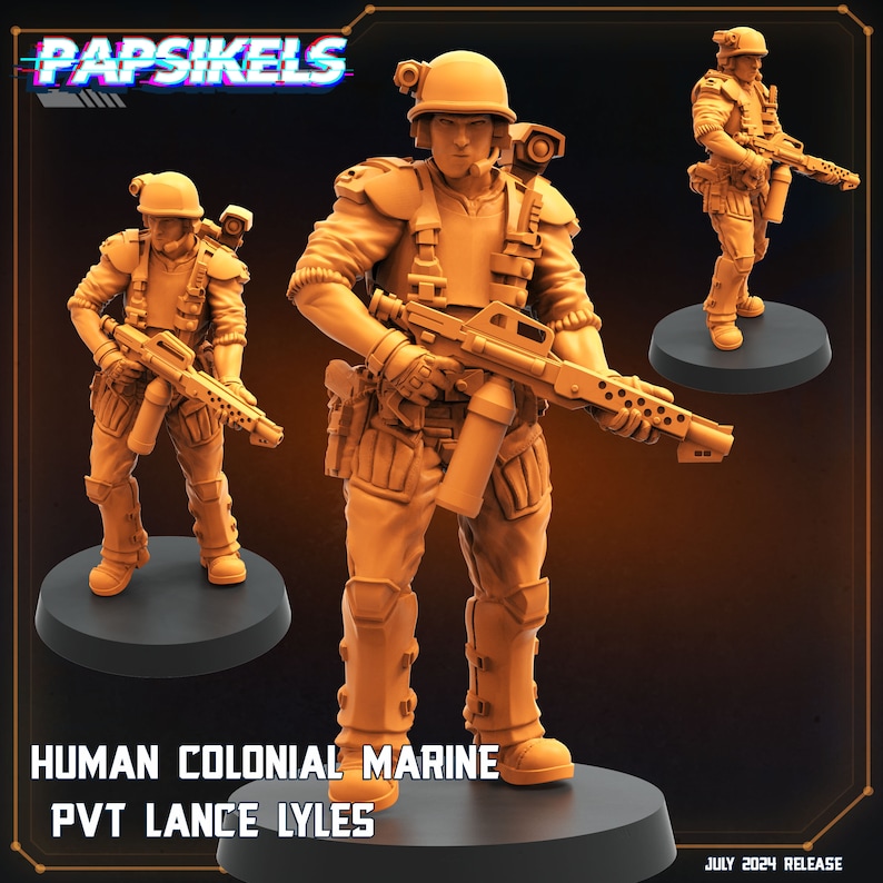 Human Colonial Marine PVT Lance Lyles by Papsikels Great for Cyberpunk ...