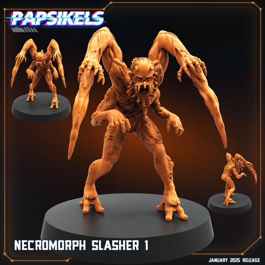 Necro Slasher 32mm Scale on 25mm Base by Papsikels Great for Cyberpunk ...