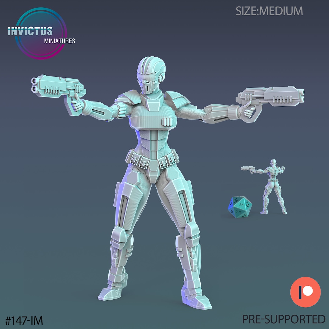 Galactic Police Female Aiming Cosmic Pirates by Invictus Miniatures ...