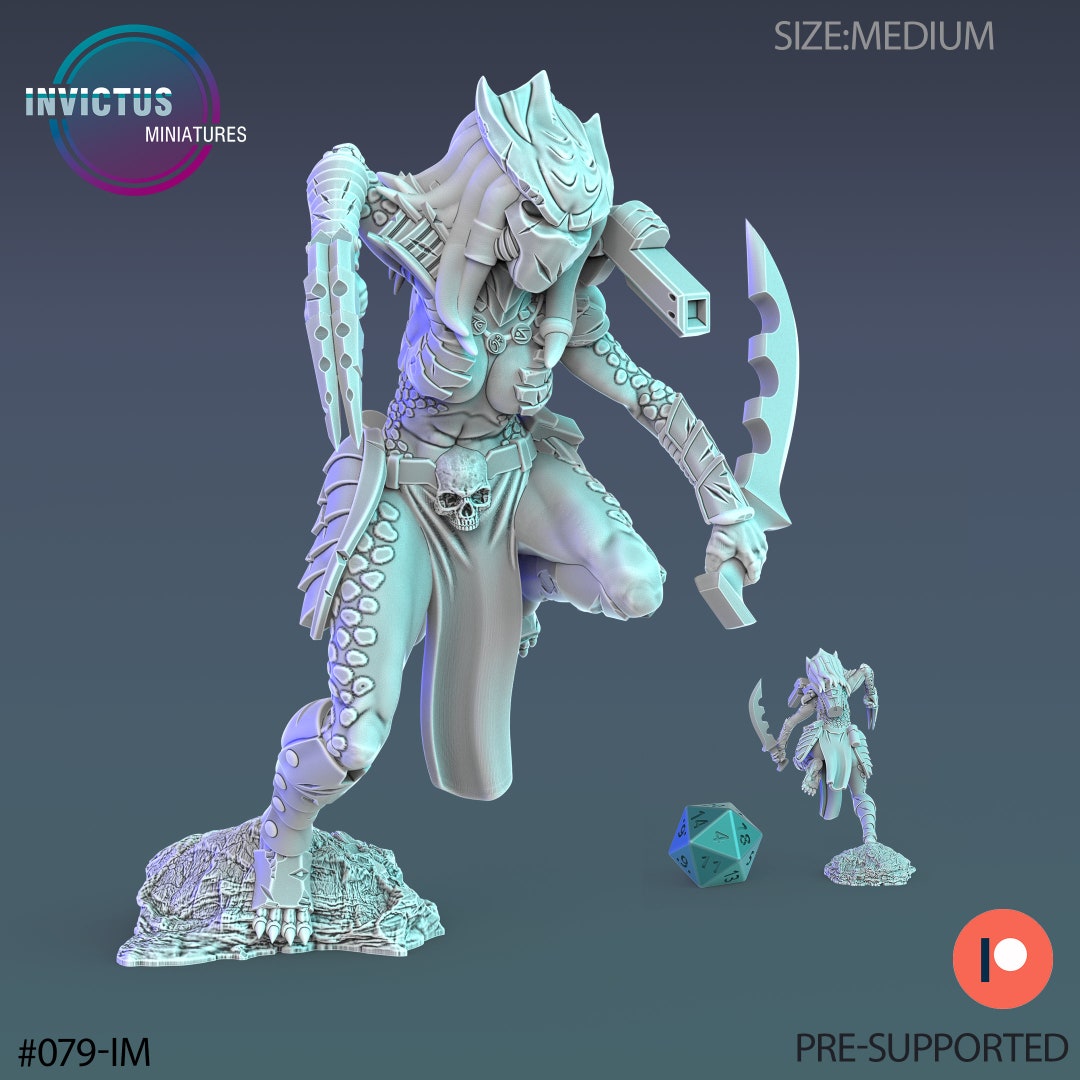 Female Space Hunter Attack - Jungle Assault by Invictus Miniatures ...