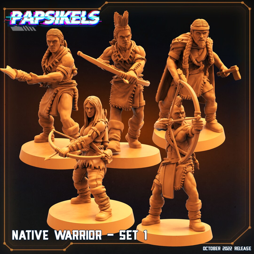 Native Warriors by Papsikels Great for Cyberpunk, Shadowrun, Stargrave ...