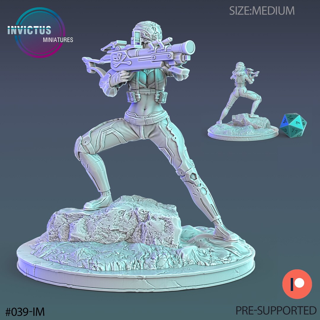 Android Spy Girl - Heavy Blaster by Invictus Miniatures Great for ...