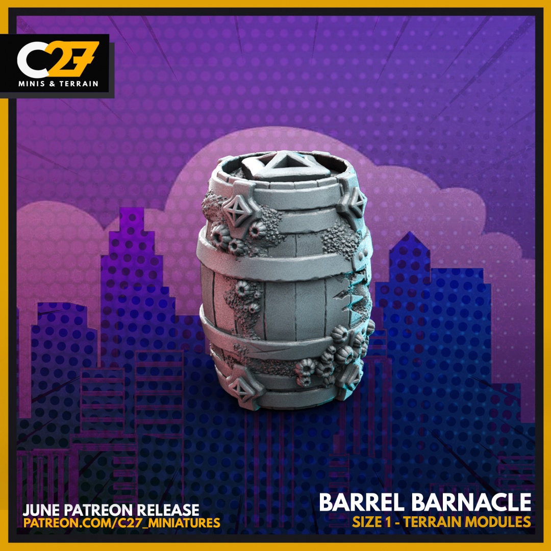 Barrel Barnacle by C27 Miniatures Great for Crisis Protocol, Superhero ...
