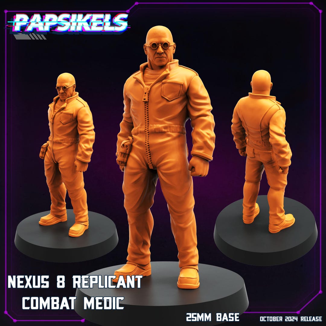 Nexus 8 Replicant Combat Medic on 25mm Base by Papsikels Great for ...