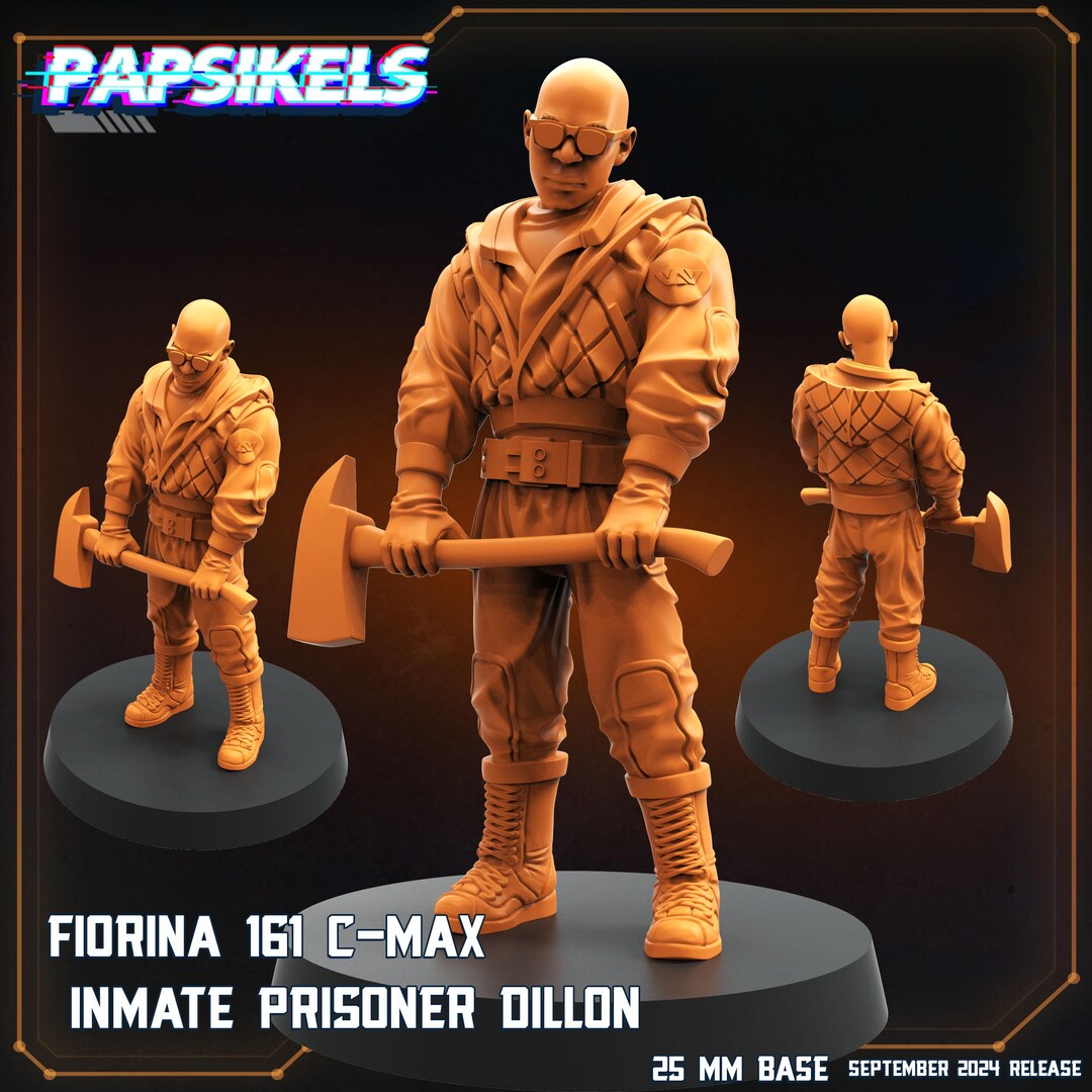 Fiorina 161 C-max Inmate Prisoner Dillon on 25mm Base by Papsikels ...
