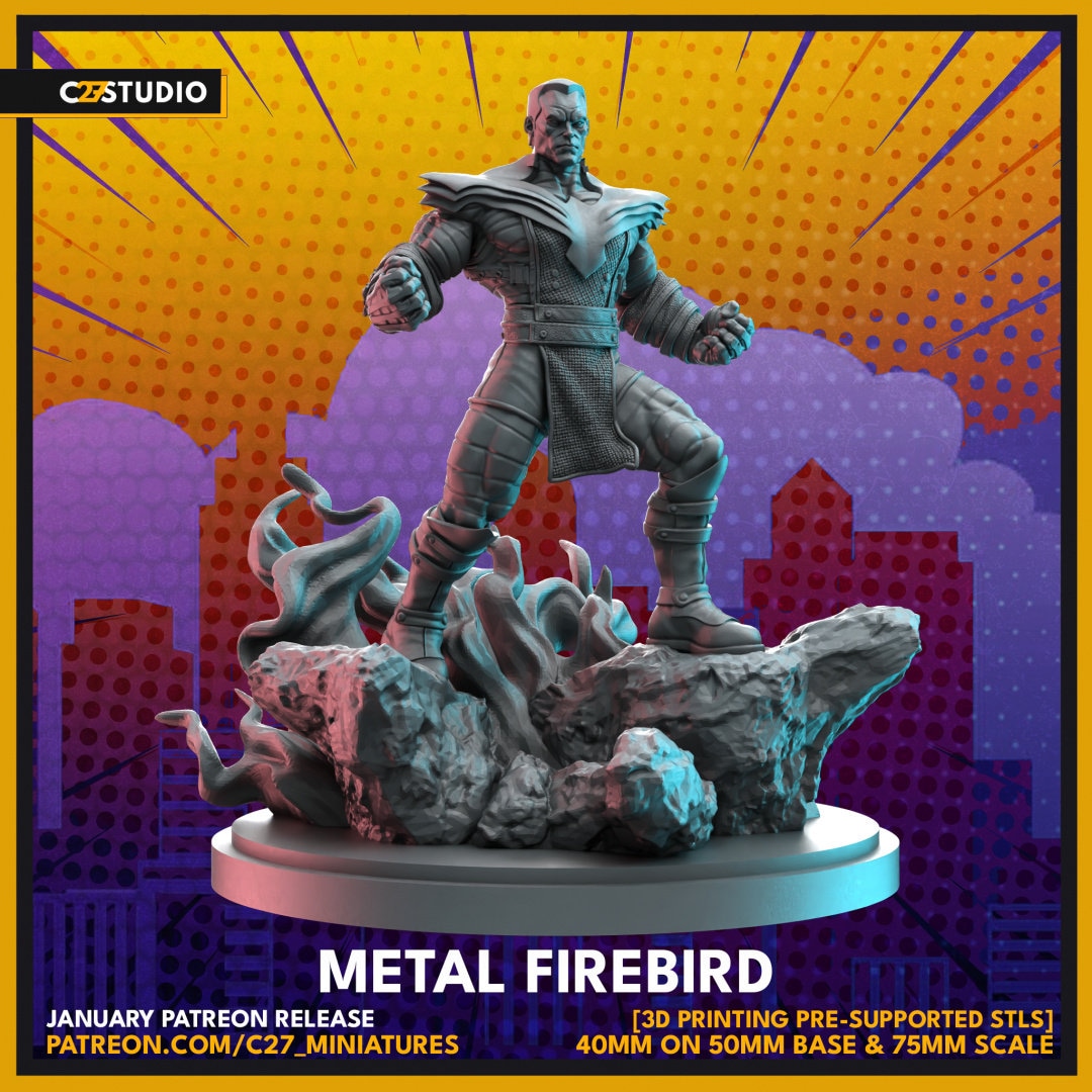 Metal Firebird by C27 Miniatures Great for Crisis Protocol, Superhero ...