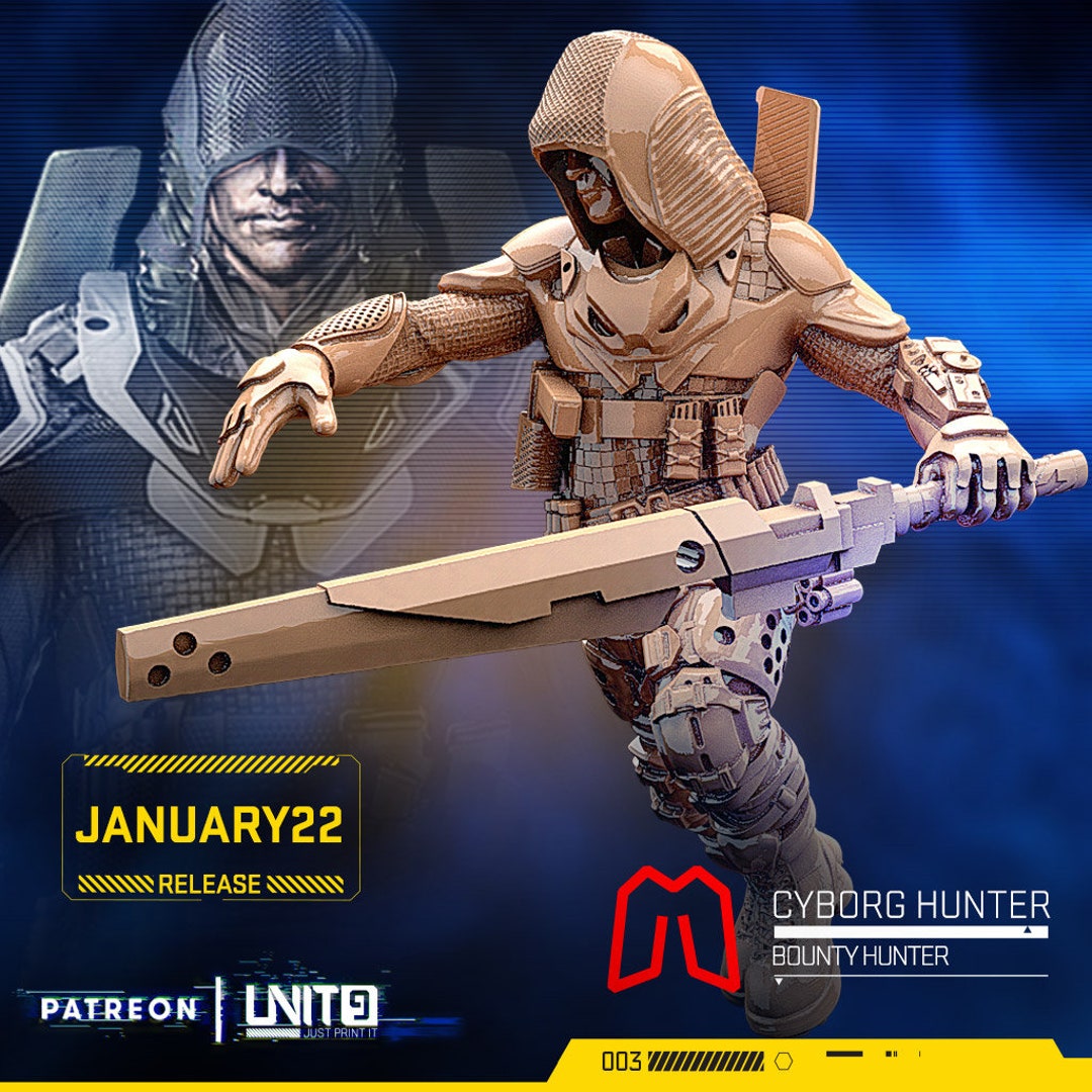 Cyborg Hunter - Bounty Hunter From Unit 9 Great for Cyberpunk, Human ...